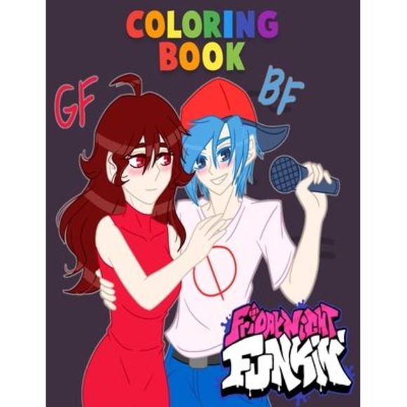 Aj Design | Other | Friday Night Funkin Coloring Book Gf Bf Fnf ...